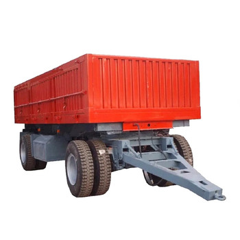 China Farm 2-Axles Flat Platform flatbed side wall Drawbar Full Trailer ...