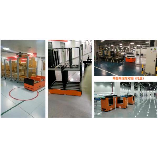 China 70dB AGV Automated Guided Vehicle Double-Layer Roller Backpack ...