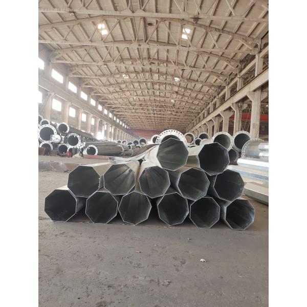 China 30FT HDG Steel Tubular Electrical Power Pole For Philippine Distribution Line - China ...