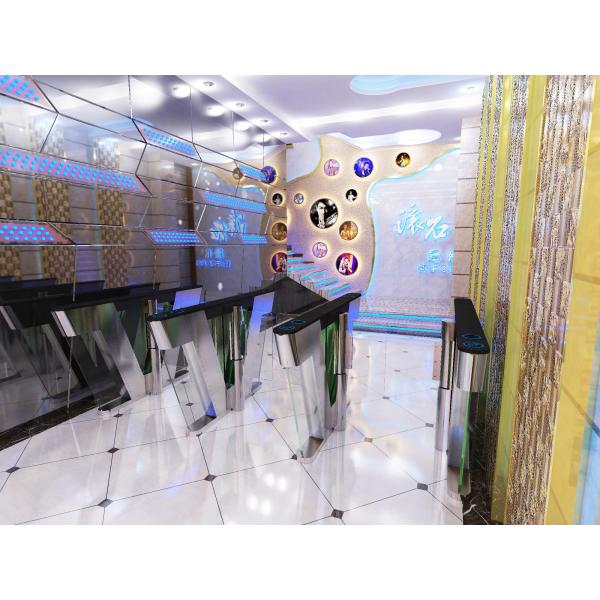 China Organic Glass Access Control Barriers Swing Gate AC220V With ...