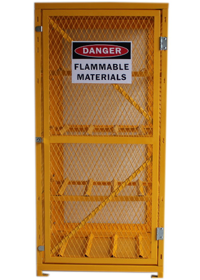 China Industrial Wire Mesh Propane Tank Storage Cabinet , Oxygen ...