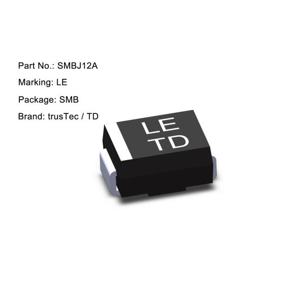 China Ultra Low Capacitance Bidirectional Esd Protection Diode 600W 12V SMBJ12A - China SMD TVS ...