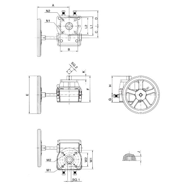 China Actuator Handwheel Manual Override Declutchable Worm Gear for ...