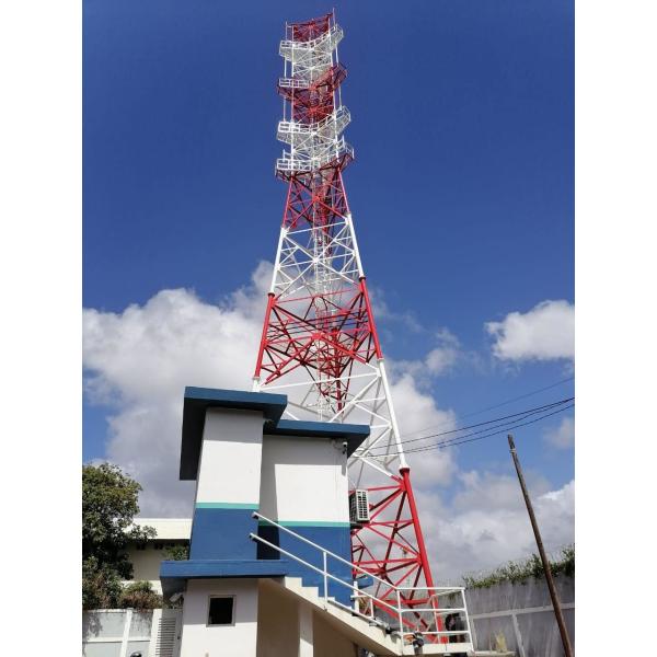 China Transmission Lattice RRU 4 Legged Tower 15m Height - China 4 ...