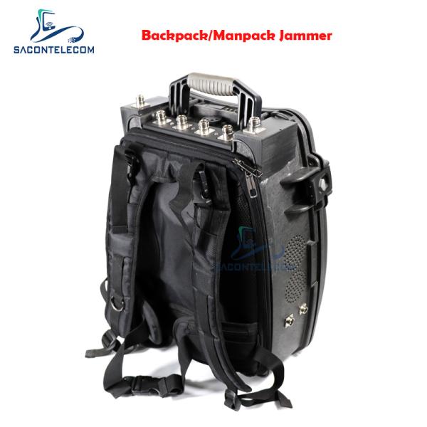 China 8 Channels Manpack Jammer 20-3000mhz 120watts 100m Radius Built ...