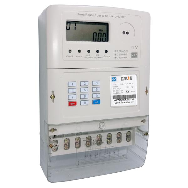 China Optical RS485 3 Phase Electric Meter 10mm Cable STS Prepayment Meter Keypad - China STS ...