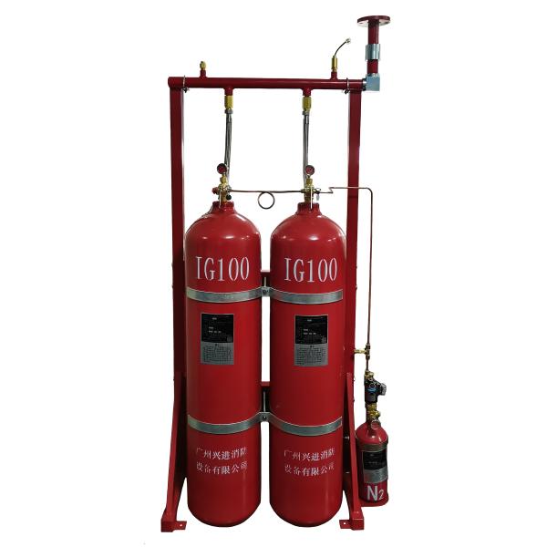 China IG100 Intert Gas Fire Suppression System With 80L 90L Capacity And Pipe Network - China ...