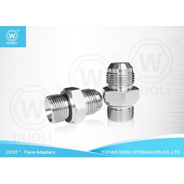 China Hydraulic 37 Degree JIC Flare Fittings , BSP Male 60° Seat Captive Seal Pipe - China JIC ...