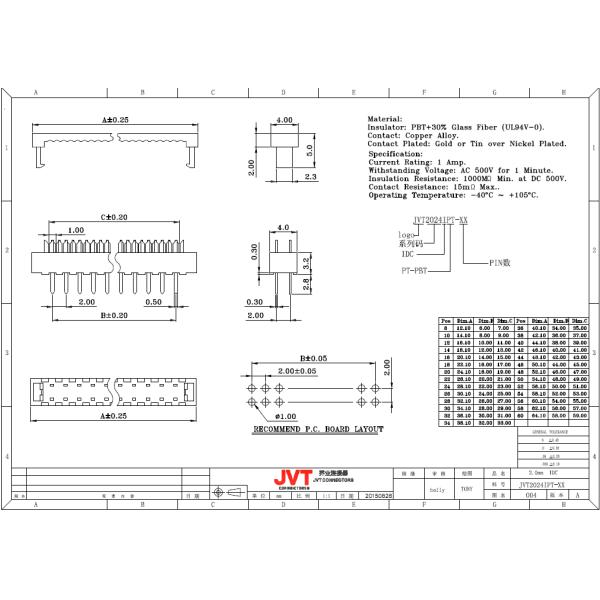 China High Precision 2.0mm Pitch IDC Header Connector 10 Pole Pinout ...