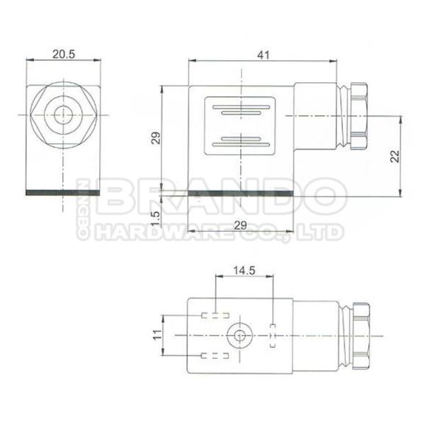 China MPM 3 PIN DIN43650B DIN 43650 Type B Solenoid Valve Coil ...
