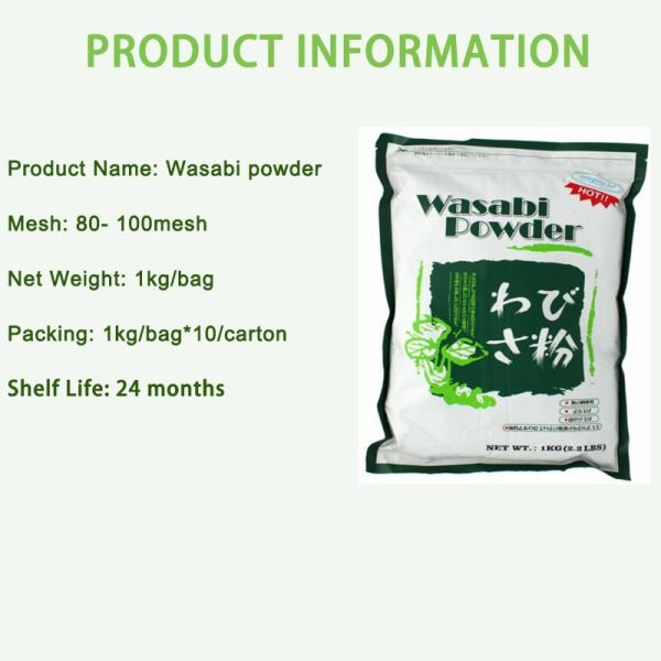 China Factory OEM Dry Wasabi Seasoning Powder Spicy Wasabi Powder 1kg ...