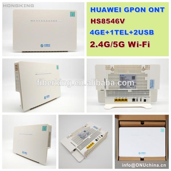China HS8546V 2.4g 5g dual band optical network FTTH GPON XPON Dual wi ...