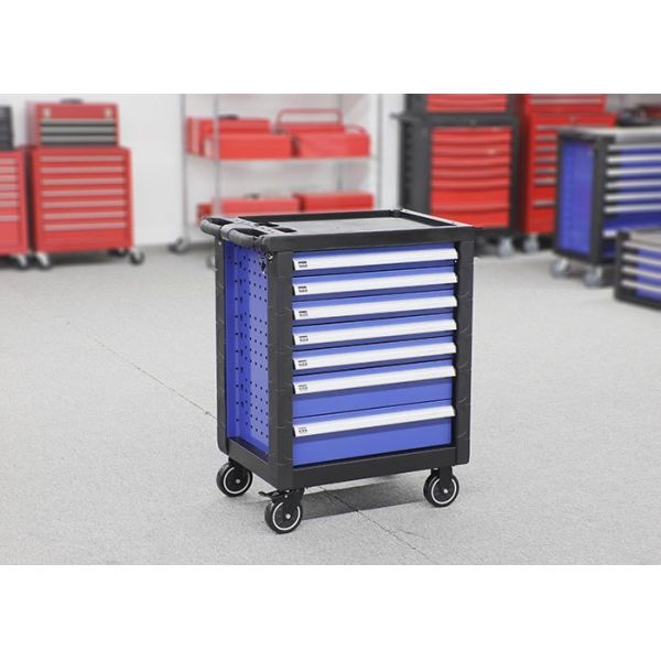 China Blue 7 Drawers 27inch Movable Rolling Cabinet Package Box On ...