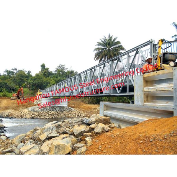 China Military Modular Steel Bridge , Construction Pre-engineered ...