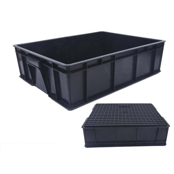 China Anti-Static Conductive Cleanroom ESD Bin Tray With Dividers Black ...