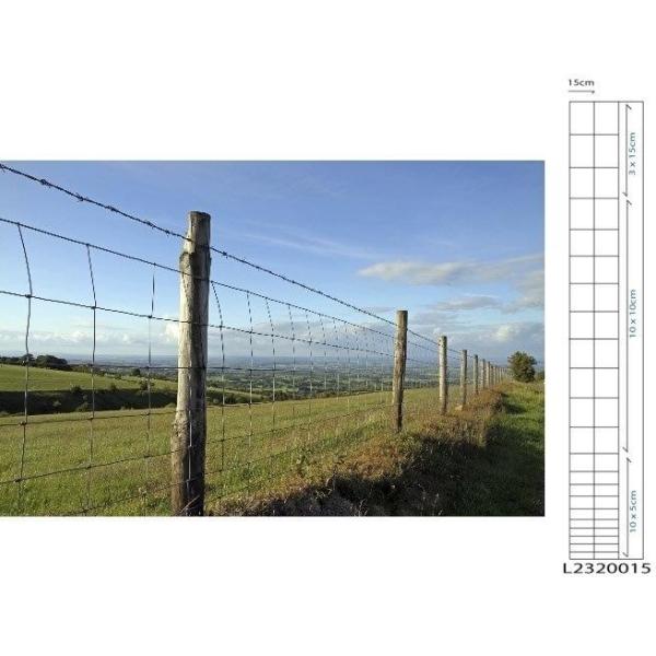 China L23/200/15 Style 2m X 50m Roll Deer Fence Wire Mesh Netting ...