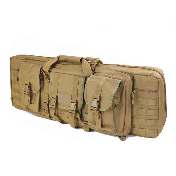 China Tan Color Tactical Gun Bag 36 Inch Double Rifle Case With Bullet ...