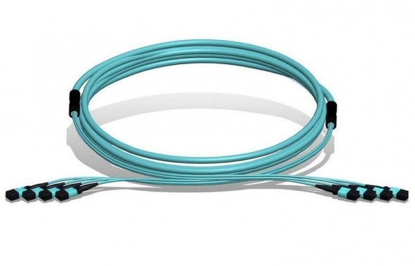 China 48 Fibers Mpo Breakout Cable , Mtp Mpo Cable With Plenum Jacket ...