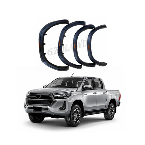 China 3" Slim Fender Flares For 2020 2021 Toyota Hilux Revo Gun Auto ...