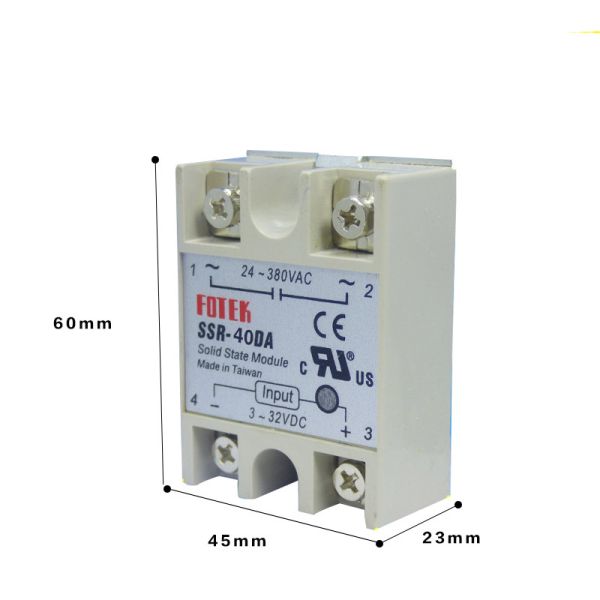 China 40a Dc To Ac Solid State Relay Ssr Relay Fotek 40da Solid State 8641