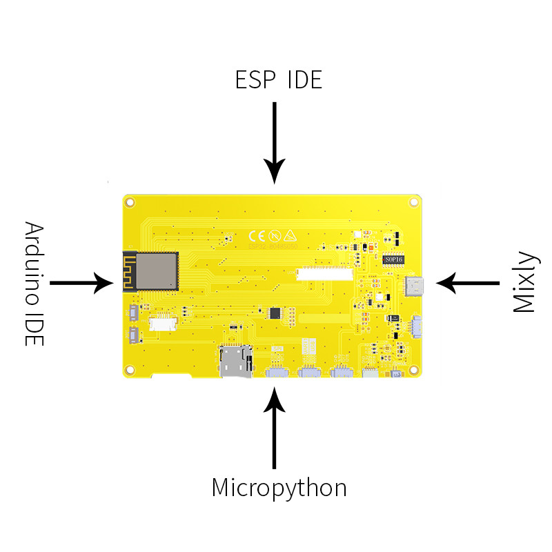 China Resistance Touch Esp32 Display Module 50 800x480 Esp32 Tft Lcd