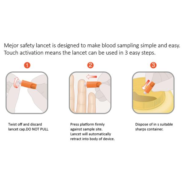 China Soft Touch Retractable Lancet Device with Pressure Activation 30G ...