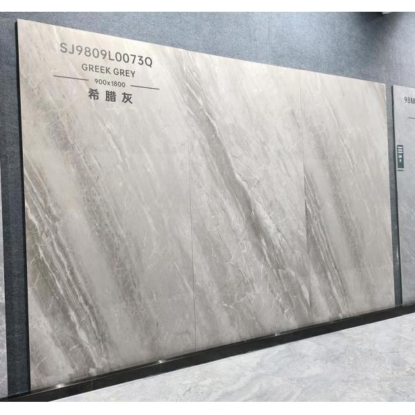 China Grey Polished Glazed Porcelain Tile 900x1800mm Marble Look ...