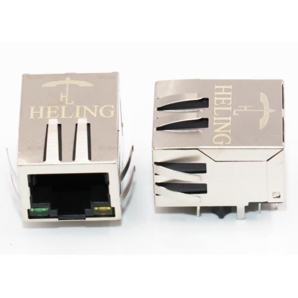 China EMI Tab Spring PoE Plus Integrated Magnetics RJ45 Jack Connector ...