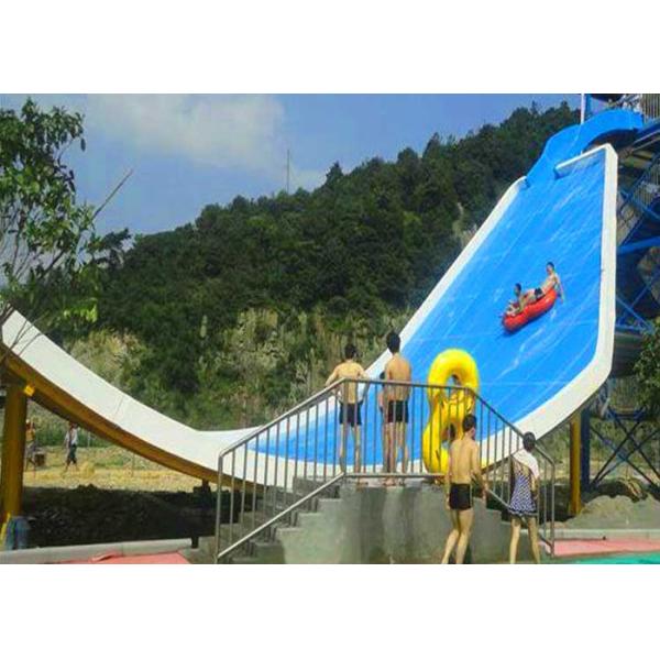 China Swimming Pool Fiberglass Water Slide , Water Park Slide For Giant ...