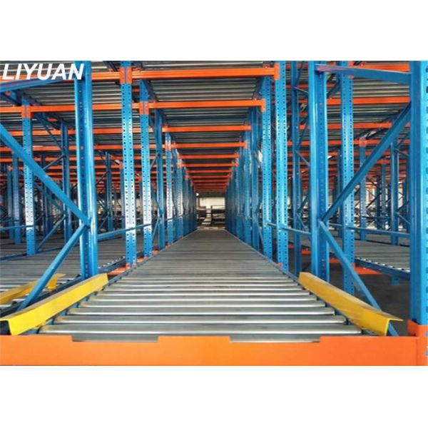 China FIFO Gravity Feed Pallet Racking 1200 Kg Heavy Duty Steel Roller ...