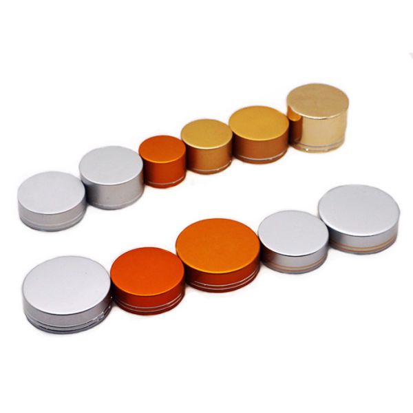 China Screw Top 38mm Plastic Bottle Caps Metal Jar Lids Gold Aluminum ...