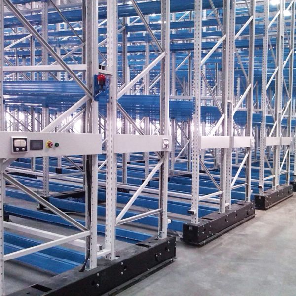 China Electric Mobile Pallet Rack Rail Free Racking Warehouse Storage ...