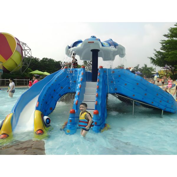 China Fiberglass Water Splash Swimming Pool Slide Waterplayground Water ...