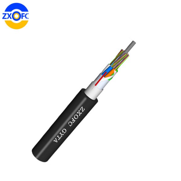 China 12 Core Outdoor Duct Fiber Optic Cable Aerial Armored GYTA Single Mode G652D - China Duct ...