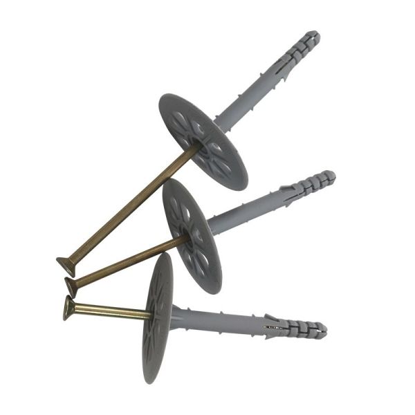 China White HDPE Plastic Insulation Fixings , Rigid Insulation Nails ...