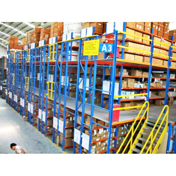 China Structural Rack Supported Mezzanine With Racking Frames / Step ...